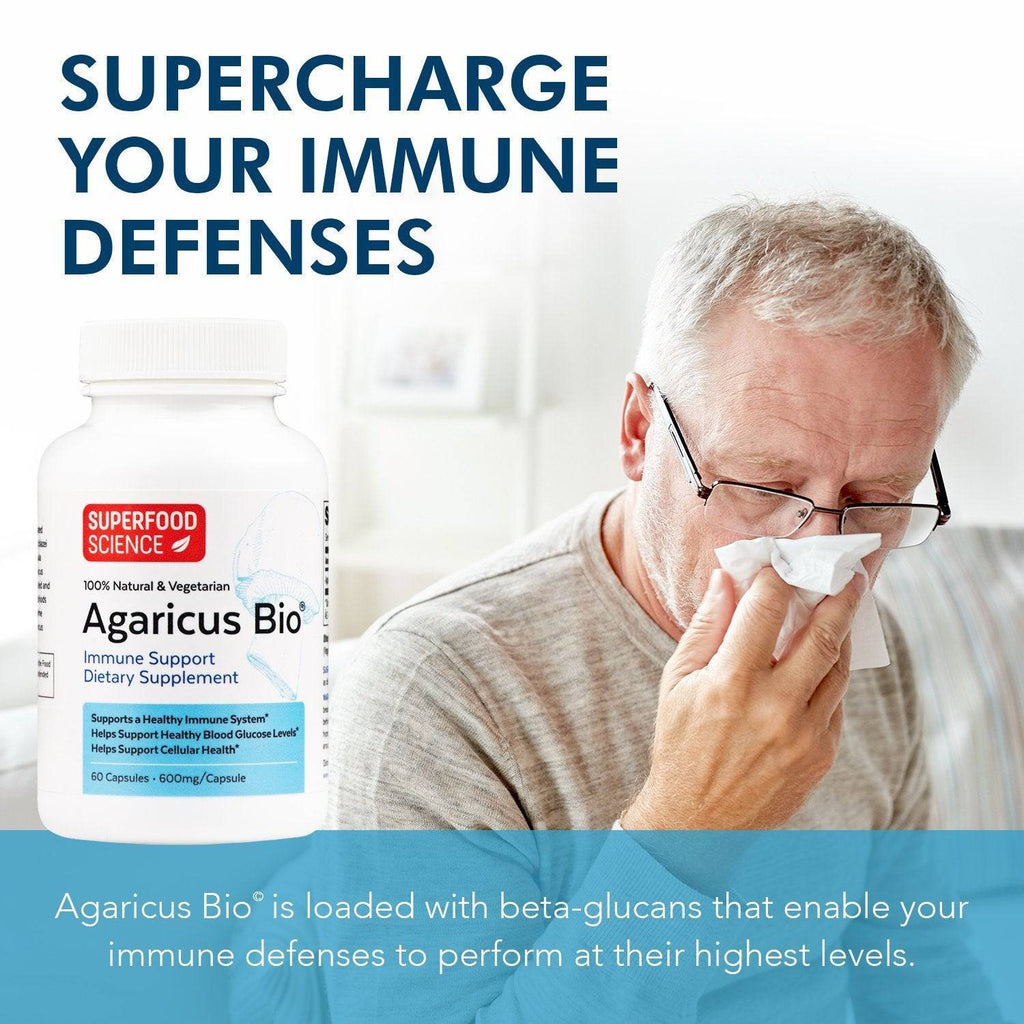 Agaricus Bio® Wellness Powder Capsules | Superfood Science